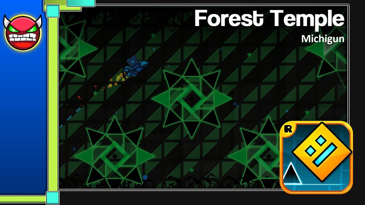 [Geometry Dash] | Forest Temple by Michigun (Hard Demon) | strupEX ...