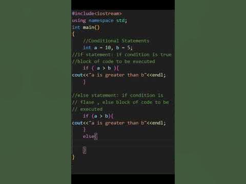 conditional statements in c++@ensolutions5210 #conditionalstatements #coding #ifstatement - YouTube