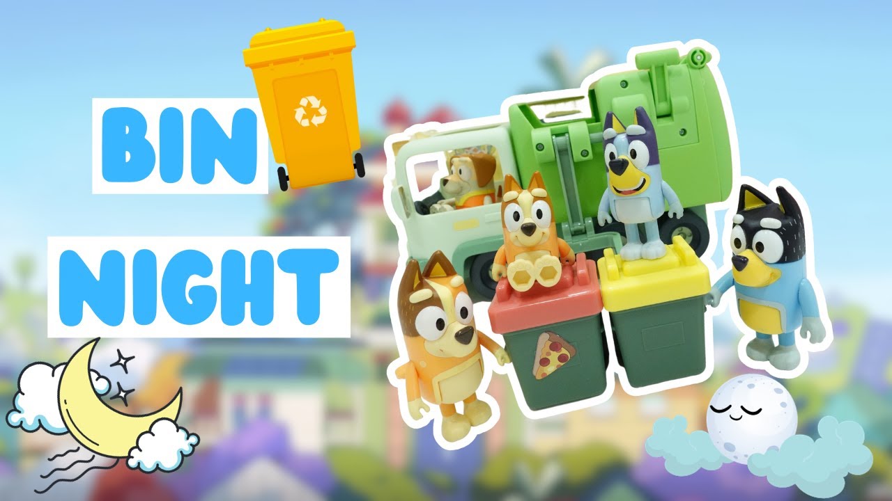 STAY AND PLAY! BLUEY AND BINGO PLAY BIN NIGHT WITH MOM AND DAD - YouTube