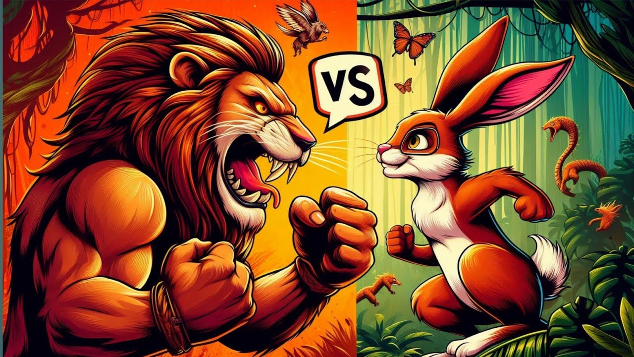 शेर और चतुर खरगोश | The Lion and Clever Rabbit | पंचतंत्र | panchtantra ...