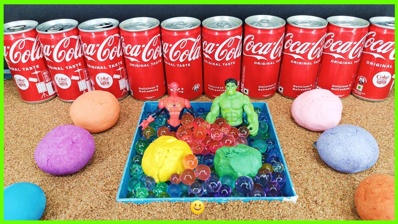 Giant Toothpaste Eruption from Big Mirinda, Fanta, Coca Cola, Pepsi ...