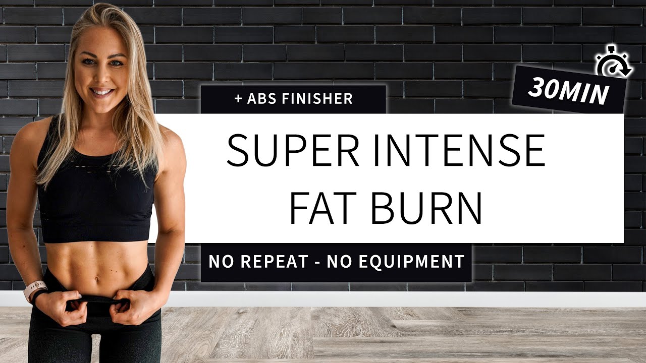 SUPER INTENSE FAT BURN + ABS FINISHER - no repeat - no equipment - fat ...