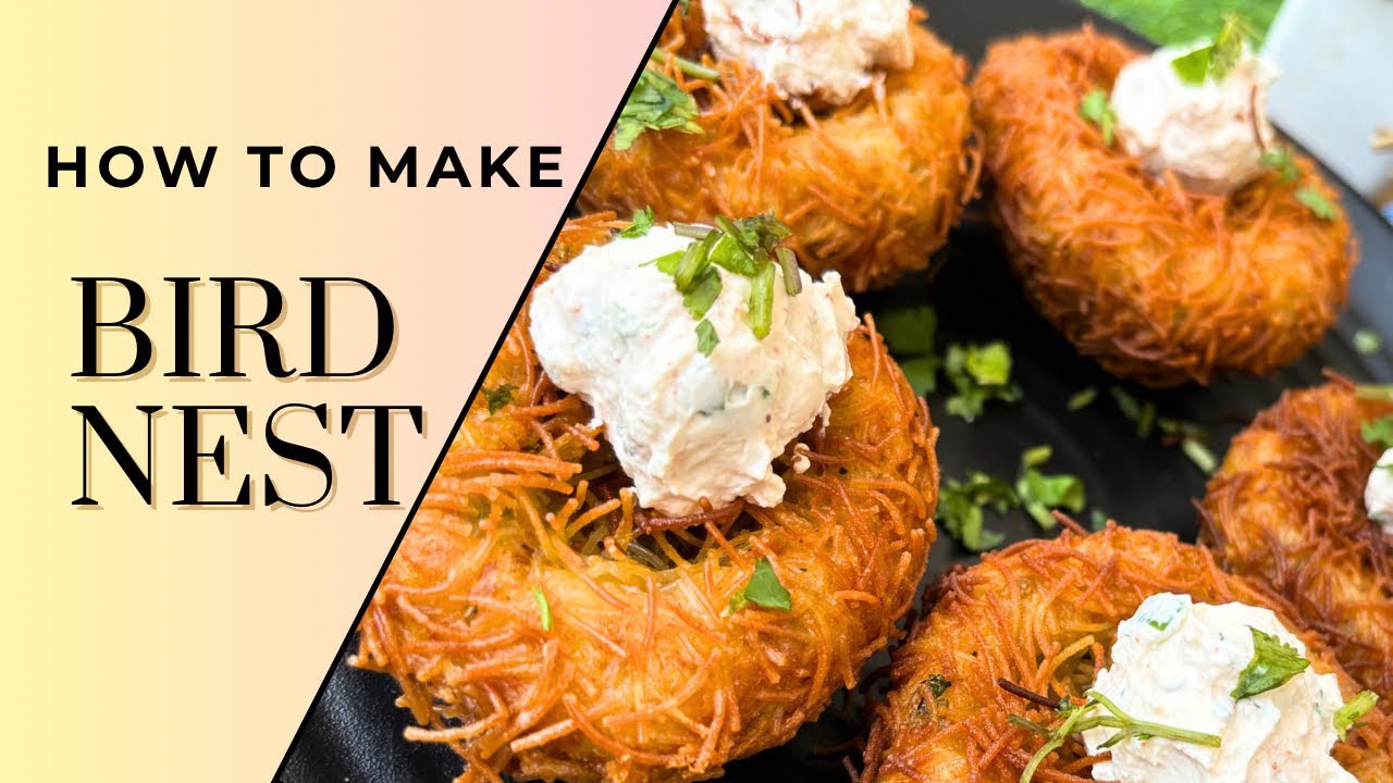 Crispy Birds nest with an unique dip| tea time snacks | easy snacks ...