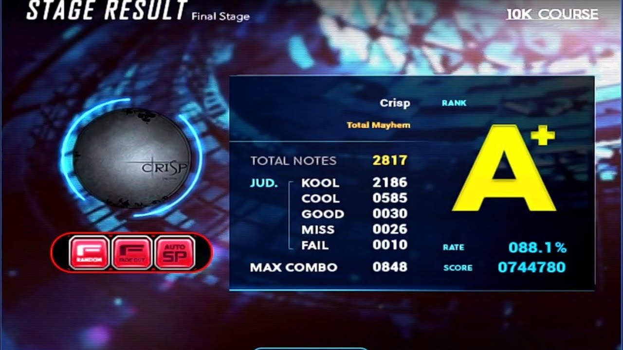 [Ez2ac 10K] Crisp(total) 74.4 - YouTube