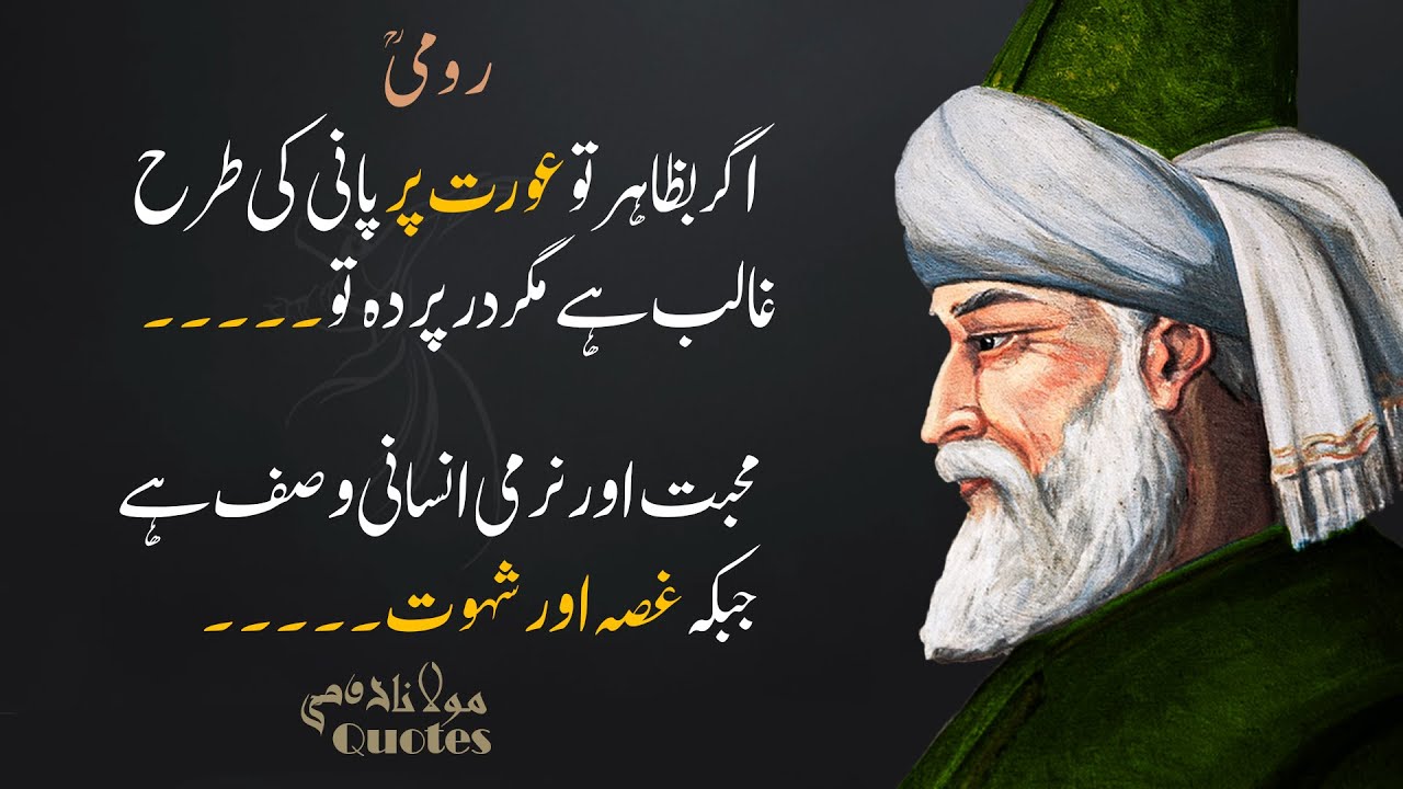 RUMI BEST LINES EVER | Rumi Quotes Sayings of Maulana Rumi R.A Urdu ...