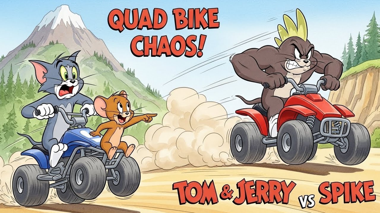 Tom & Jerry vs Spike 🏍️ | Mount Chiliad Quad Bike Challenge | Classic ...