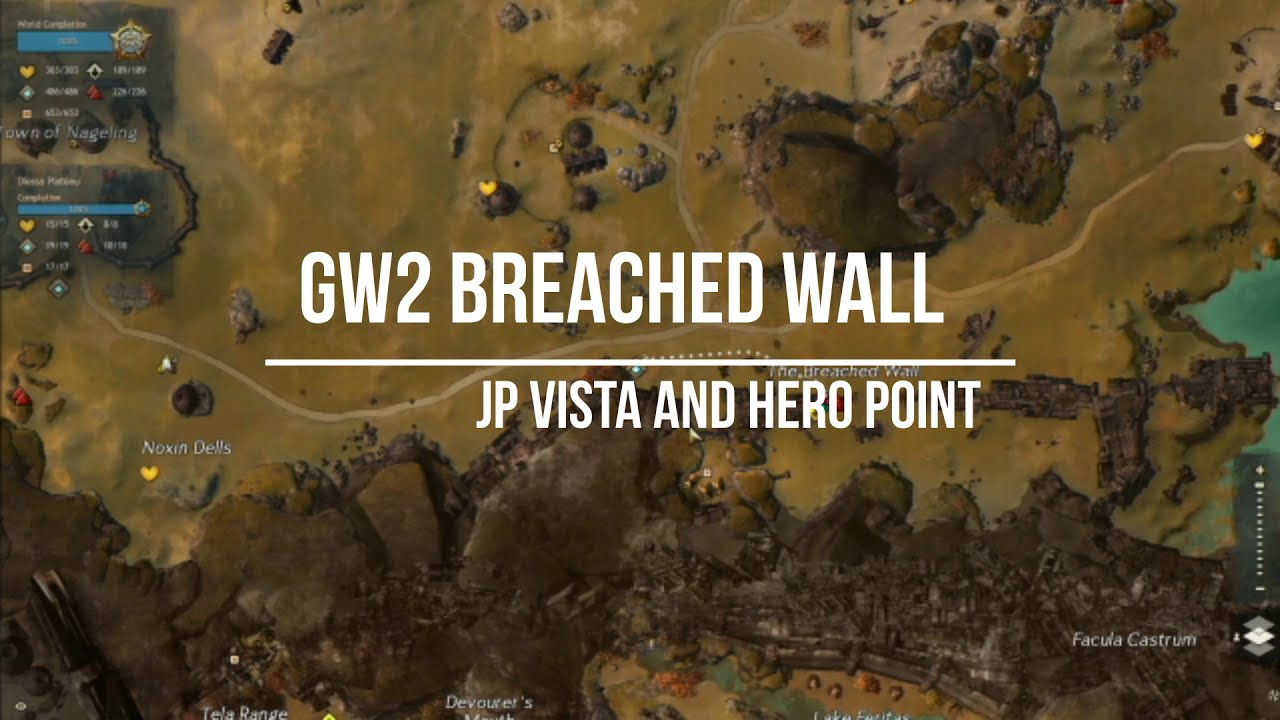 GW2 Breached Wall - Hero Point, Vista, and Jumping Puzzle - Diessa ...