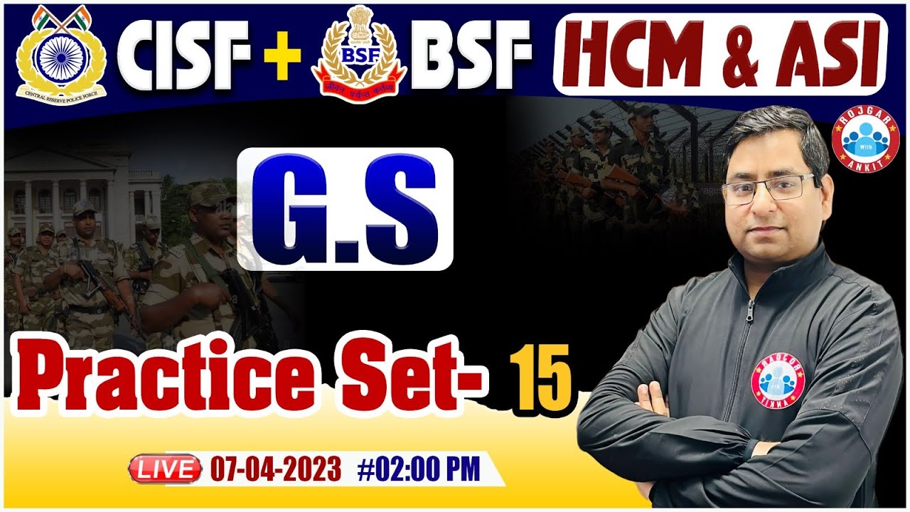 CISF HCM 2022 | BSF HCM GS Practice Set | CISF HCM GS Classes | BSF ASI ...
