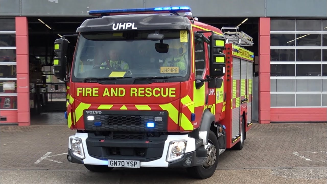 Southsea Fire Station, Volvo FL’s (24P6 + 24P7) mock responding to a ...