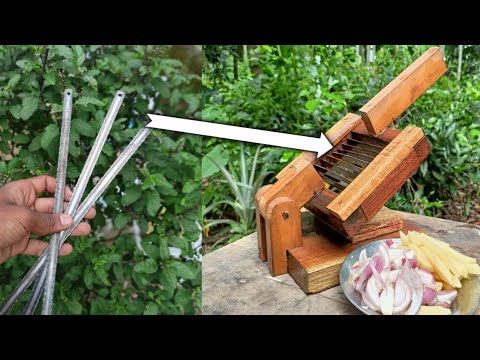 how to make a simple Vegetable cutter/Diy homemade wood working tools ...