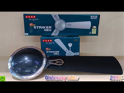 Usha Striker Neo 1200 MM Energy Saving High Speed Decorative Ceiling Fan (Shuttle Grey)| Unboxing...