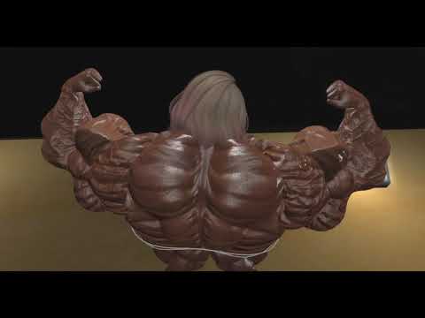 Jenny posing in bodybuilding contest