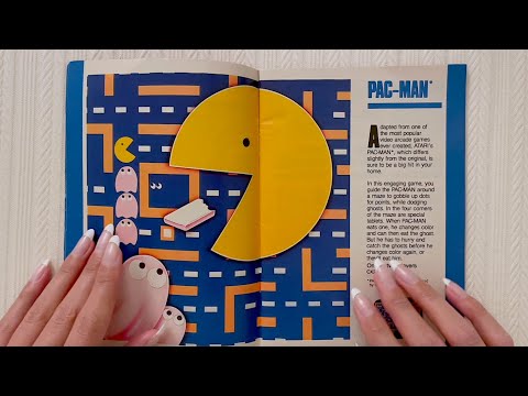 ✨🕹️👾🛸✨ ASMR whisper vintage 80s video game Atari catalog ✨ let's take a look ^^ 1981 flip through 👽