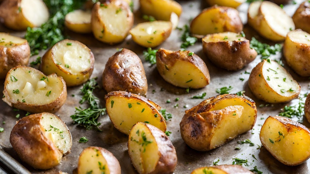 Crispy & Fluffy Roasted Potatoes Recipe - YouTube