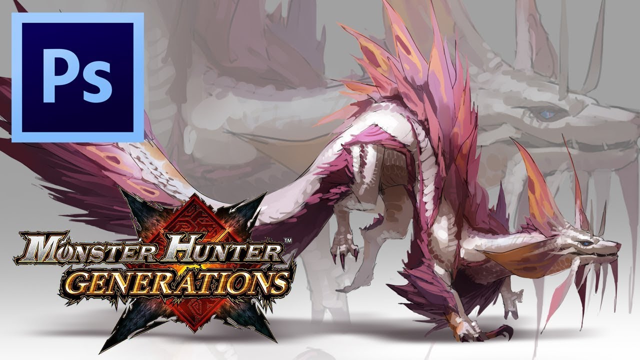 Mizutsune - Monster Hunter Generations | Photoshop Painting - YouTube