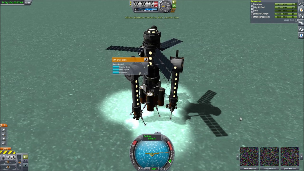 KSP - Minmus Outpost - Launch and Landing - YouTube
