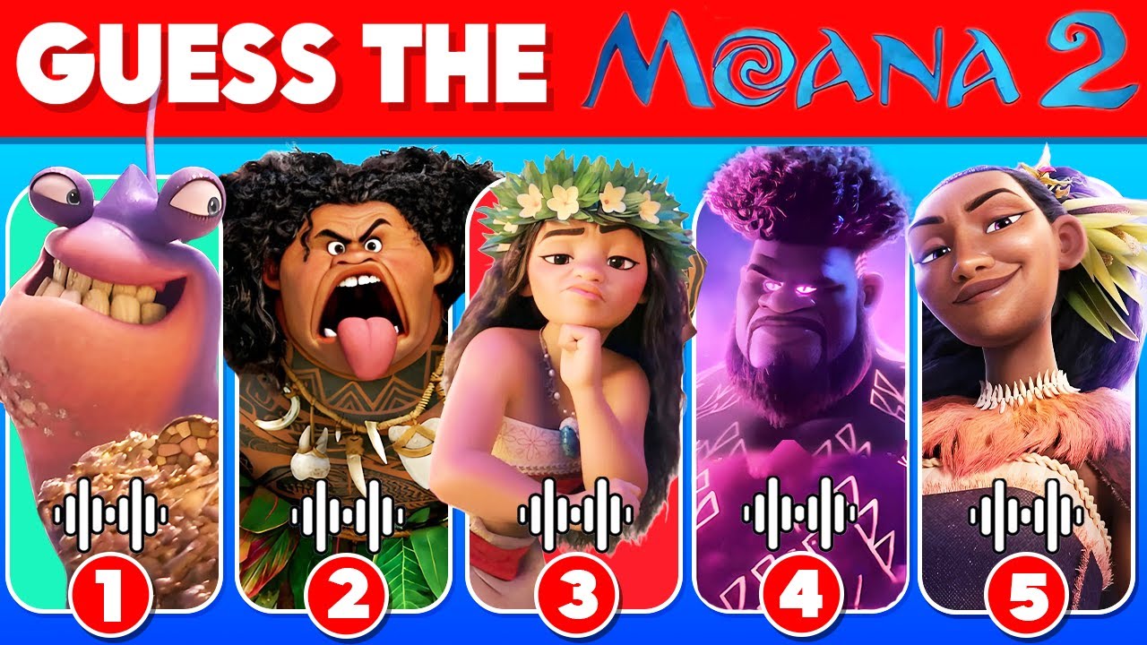Guess The Moana 2 We're Back Characters by Voice 🌊🏝️🌺 Moana 2 We're ...