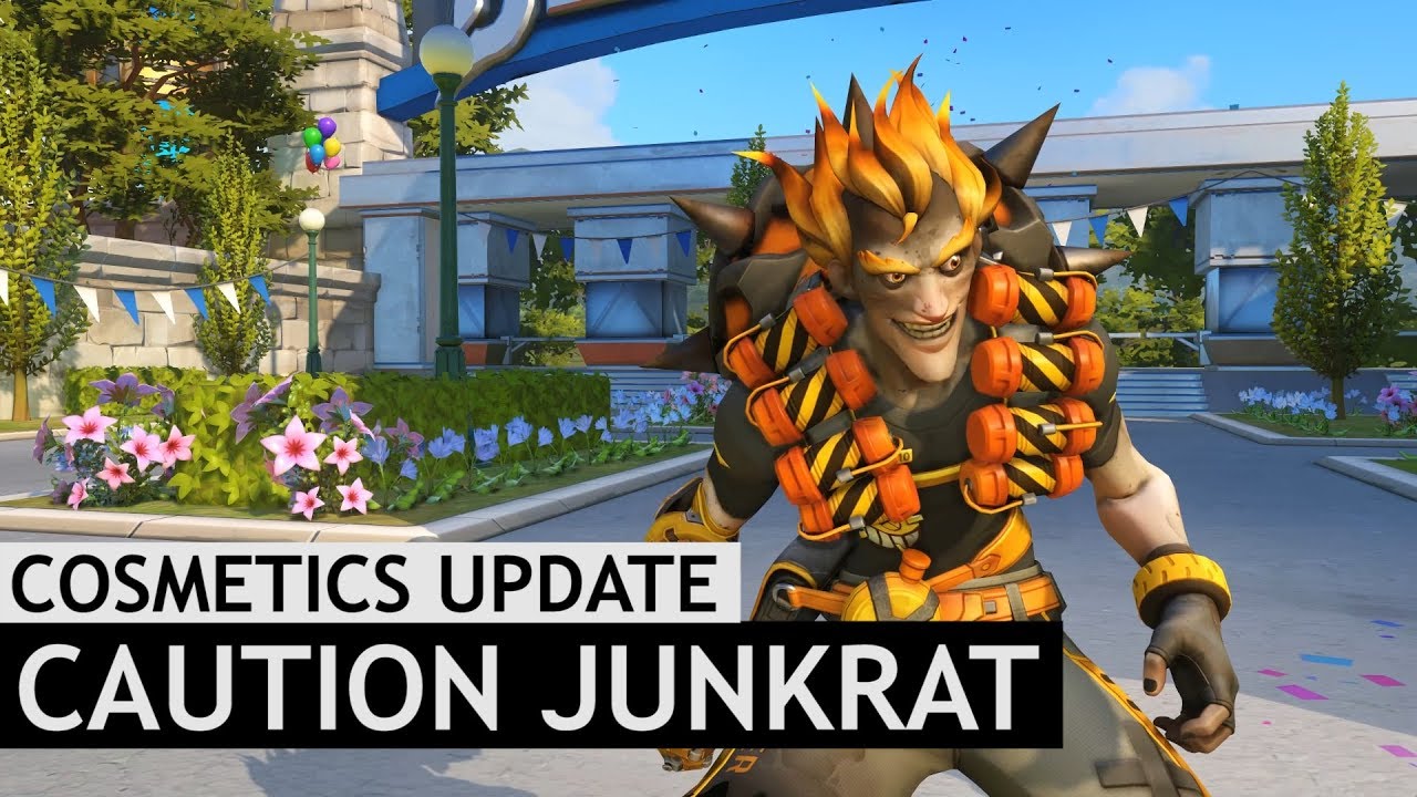 Caution Junkrat Skin In-Game | Overwatch Cosmetics Update - YouTube