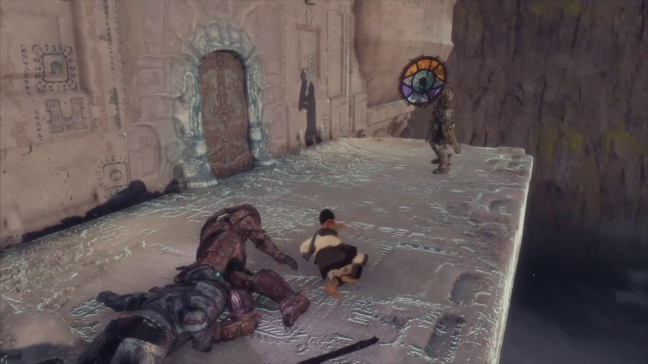 The Last Guardian Gameplay Fighting The Guards - YouTube