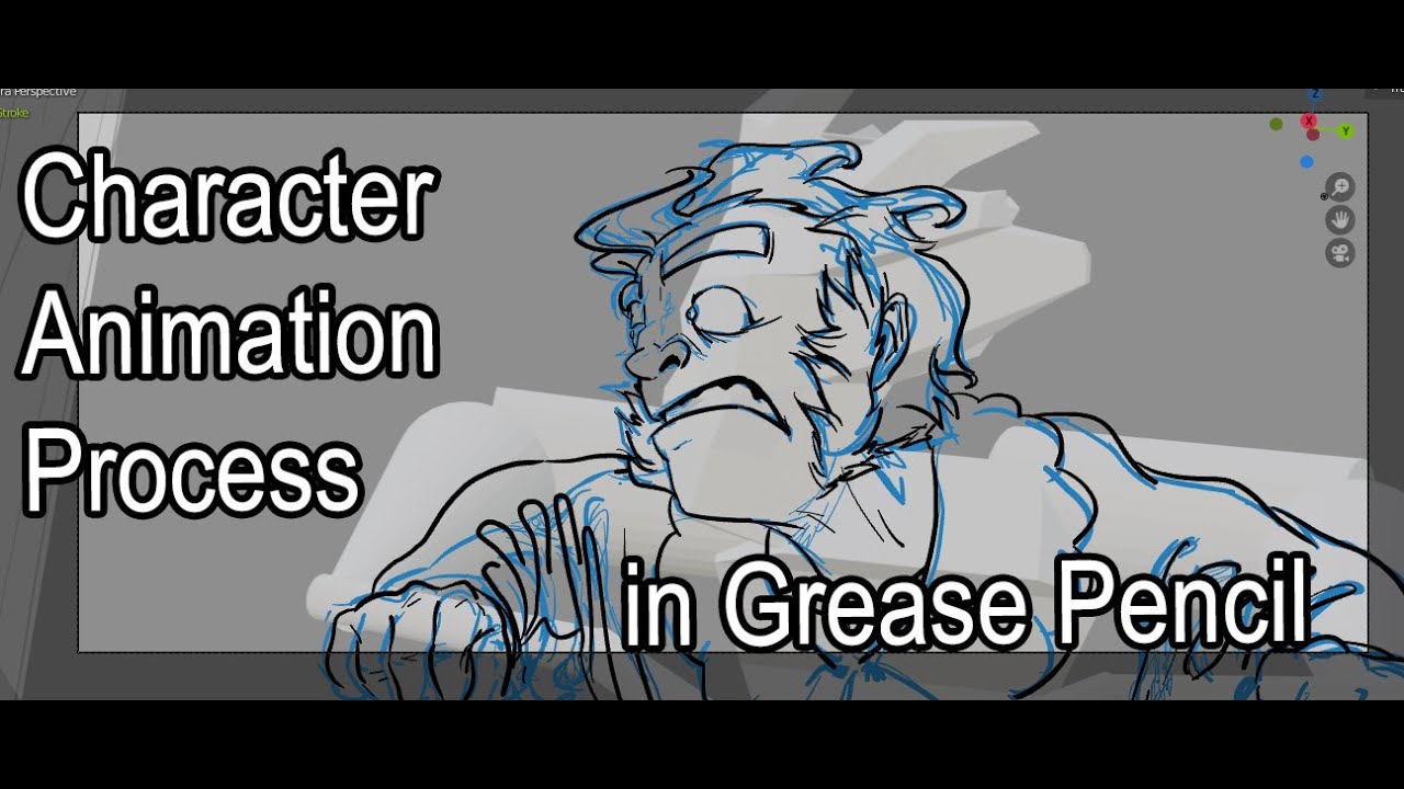 Animating a detailed Character's face in Grease Pencil - YouTube