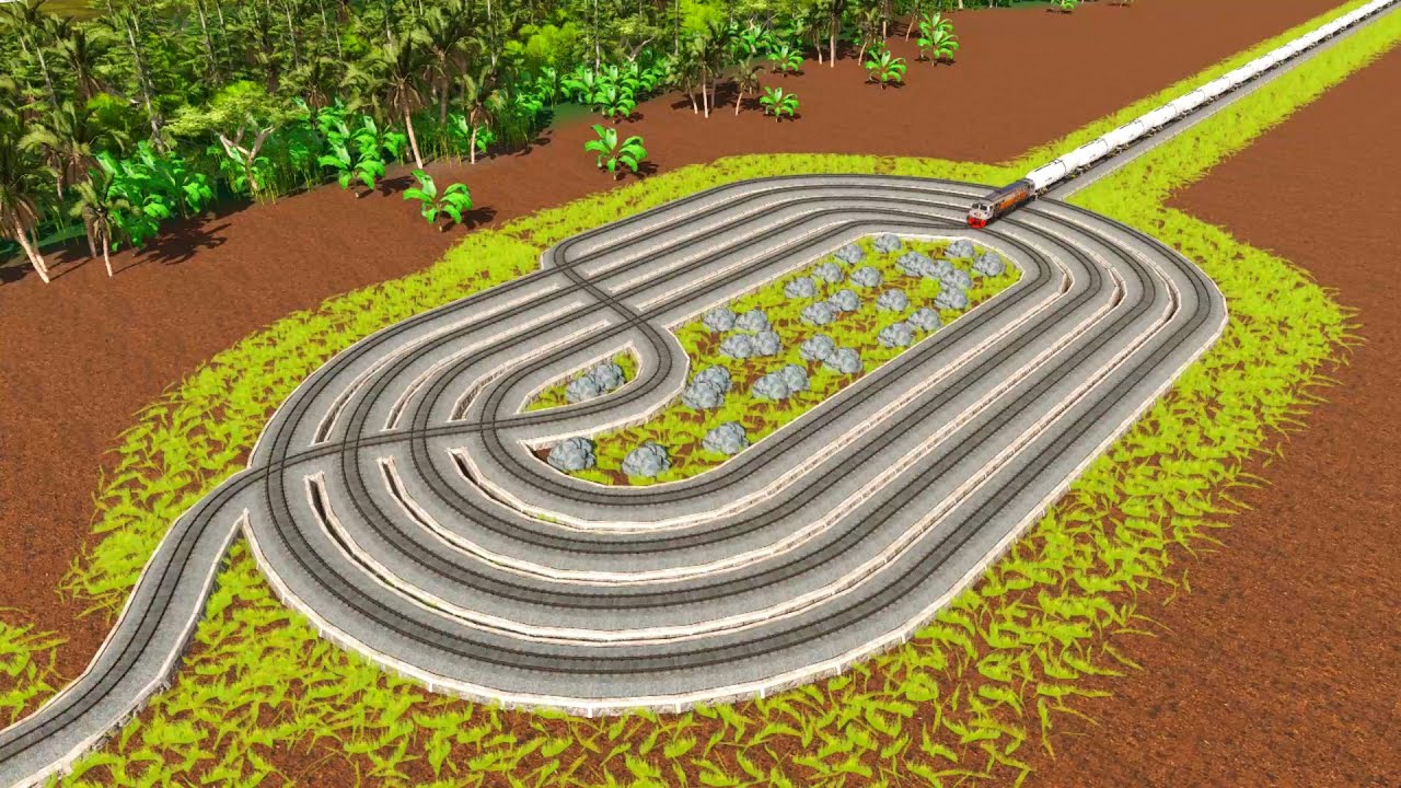 Unique Oval Shaped Railway Tracks🚦Train Turns Around Almost Tilting⚠ ...