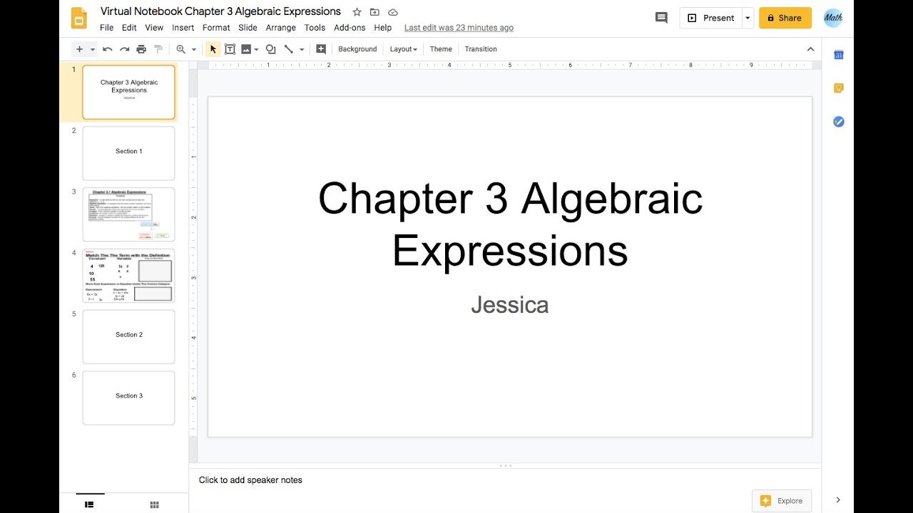 Virtual Notebook with Google Slide Activities - YouTube