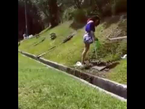 Amputee girls, one legged on the road - YouTube