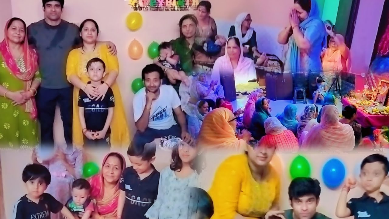 Rishu First Birthday Celebration 🥳🎉 Kirtan Se Lekar Cake Cutting Dance