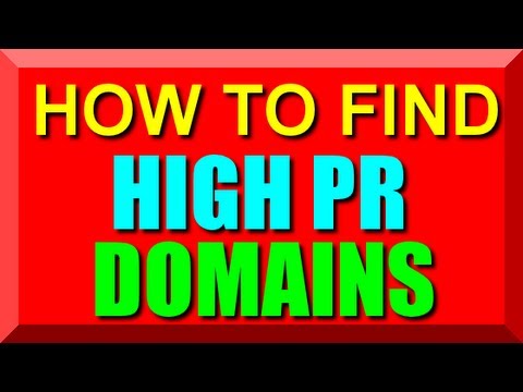 How To Find High Pr Aged Domains - High Pagerank Domain Name Finder ...