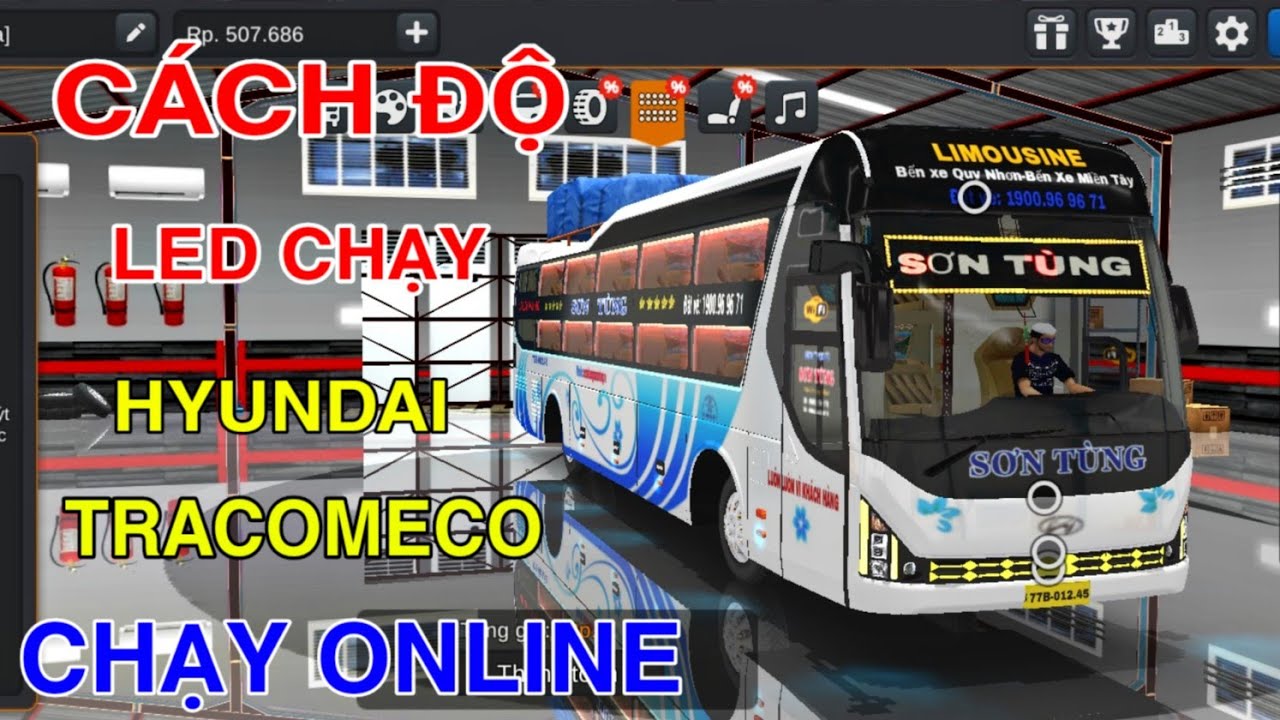Hướng Dẫn Mod Led Chạy Hyundai Tracomeco Chạy Online Bus Simulator ...