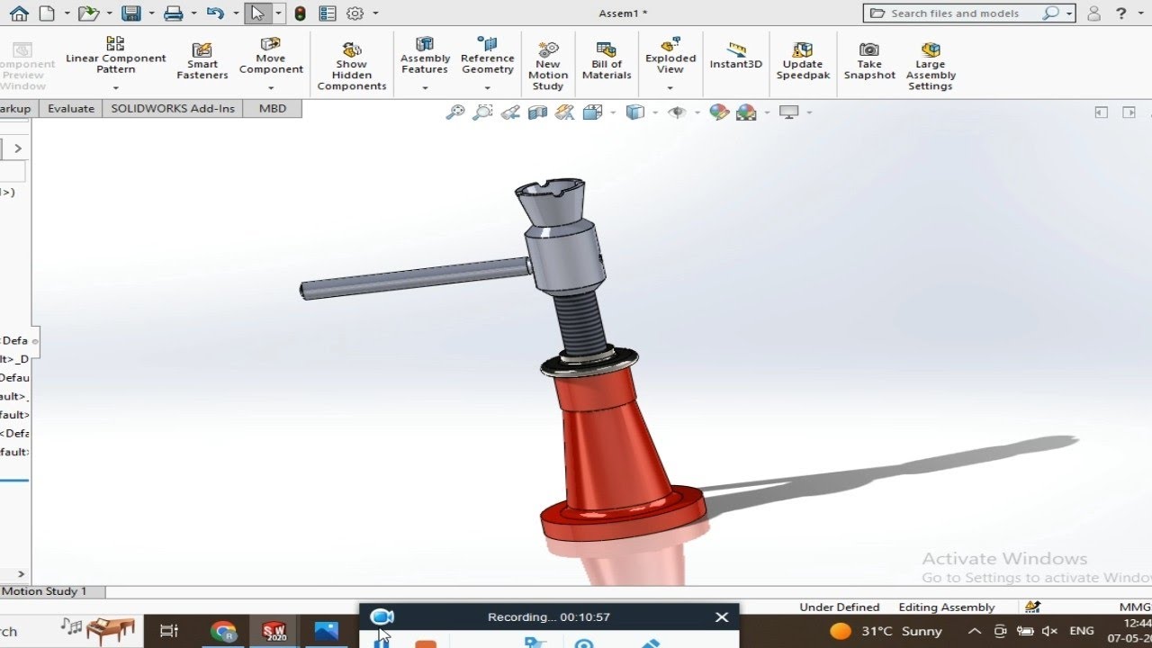solidworks ൽ ഒരു 3D സ്ക്രൂ ഗേജ് cap an screw സൃഷ്ടിക്കുന്നു: ഒരു മലയാളം ...
