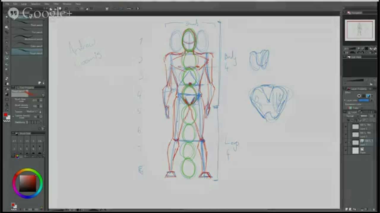 Drawing Tutorial - Drawing the Figure - Proportions - YouTube