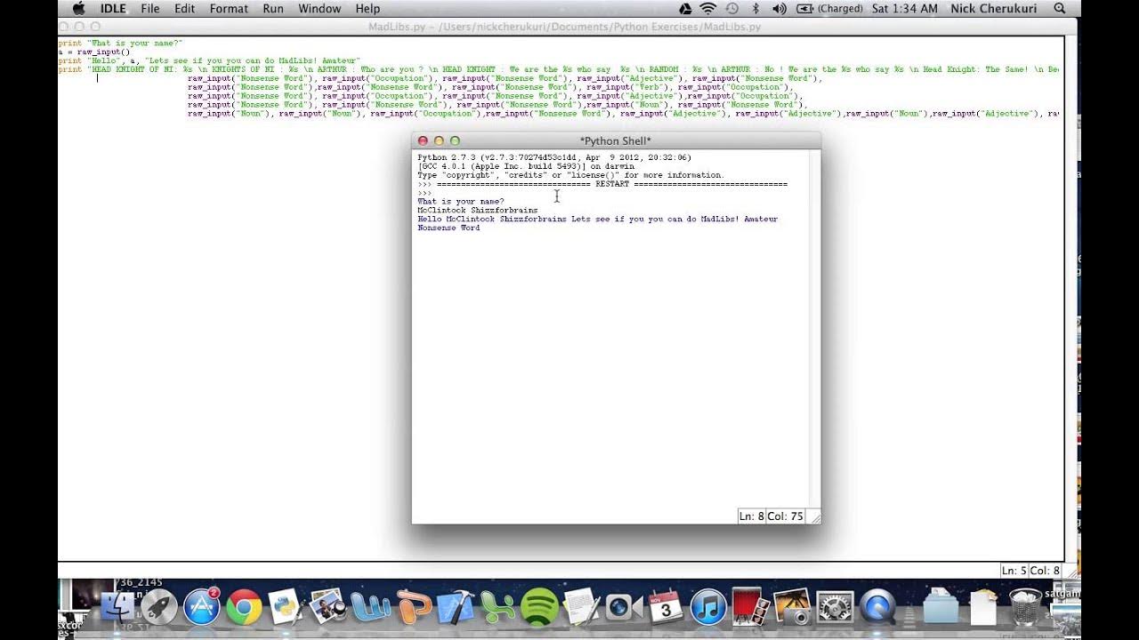 Python MadLibs Tutorial (View in 720 p) - YouTube
