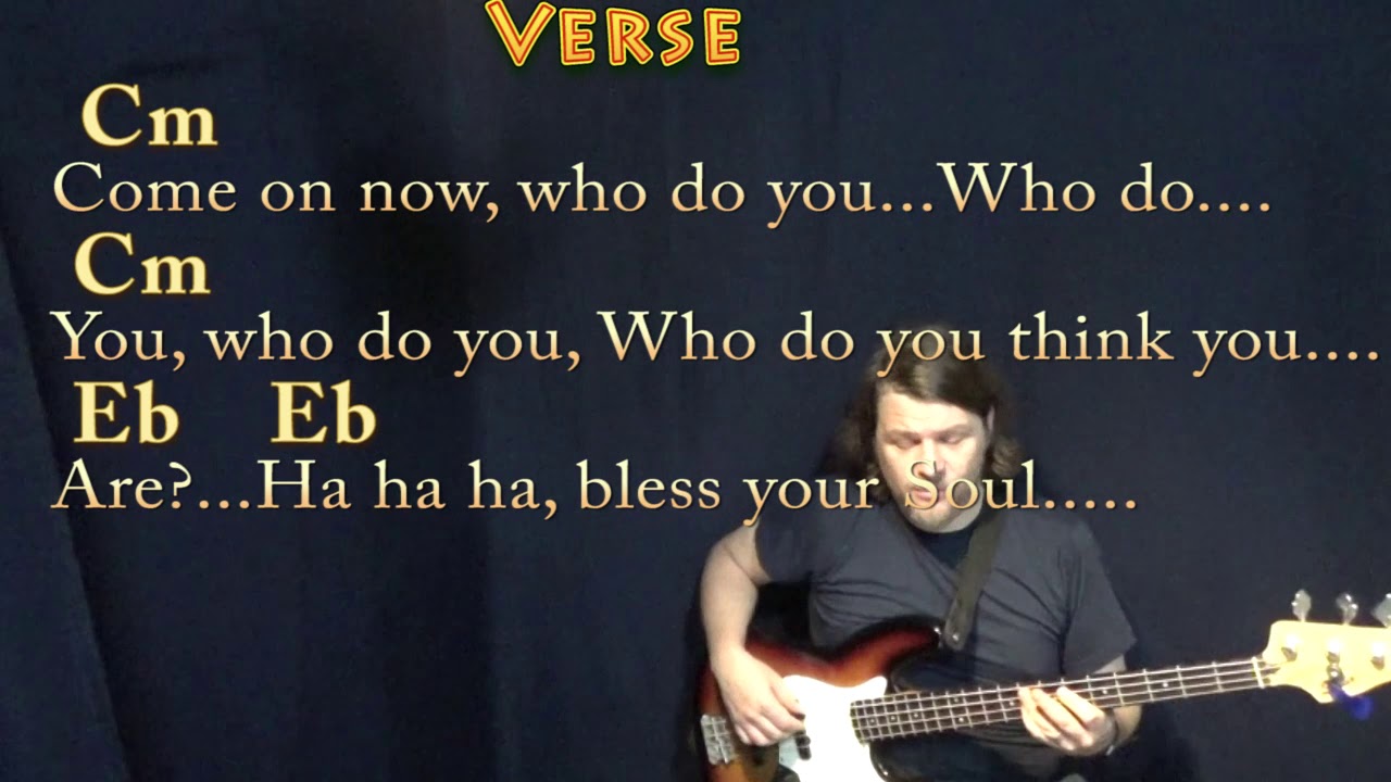 Crazy (Gnarls Barkley) Bass Guitar Cover Lesson in Cm with Chords ...