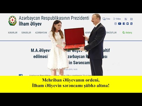 R.MEHDİYEV  MEHRİBAN ƏLİYEVANIN ORDENİNƏ İLİŞDİ