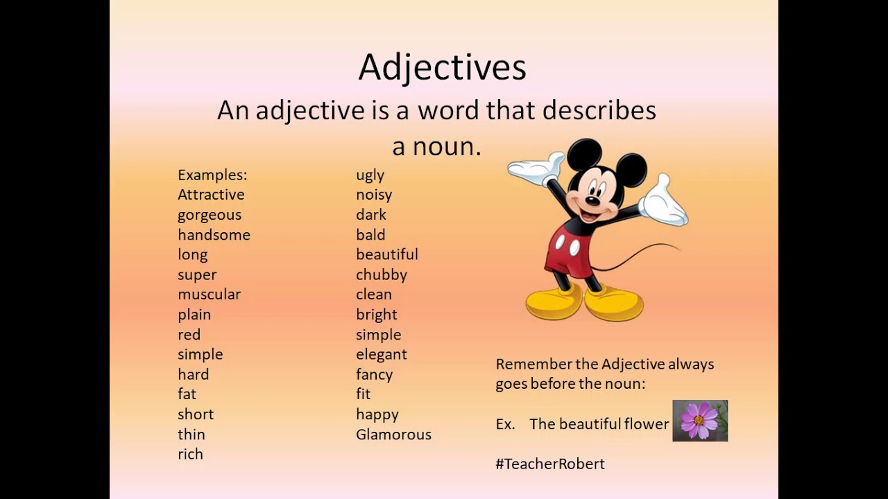Adjectives - YouTube