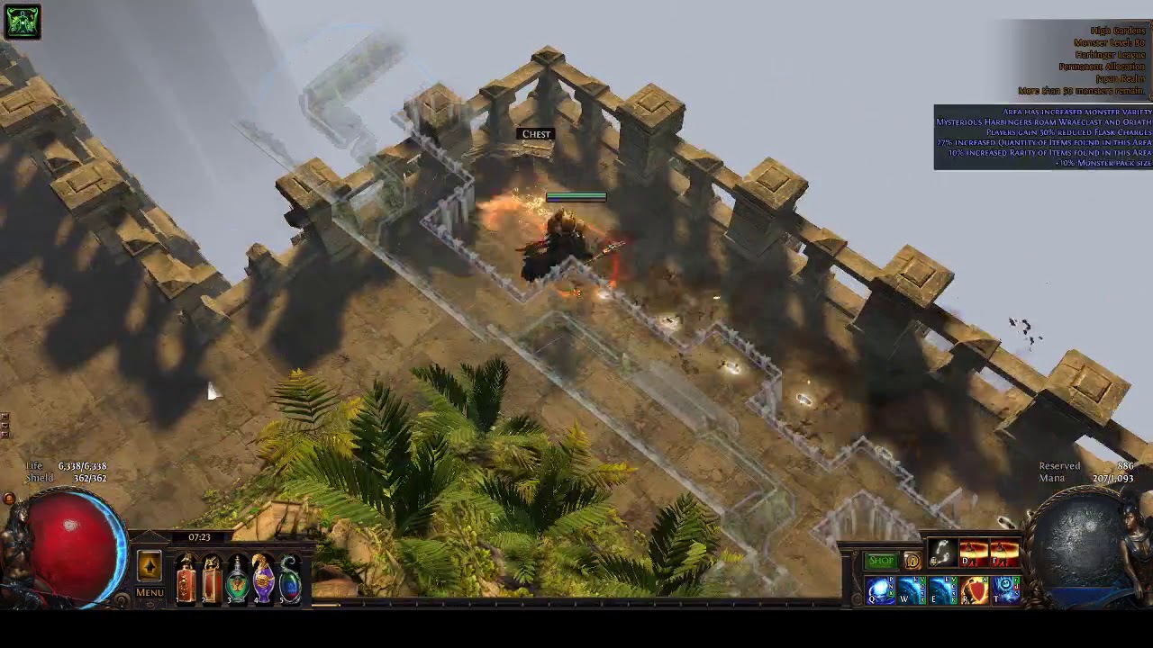 [Poe]Scion Freezing Pulse High Gardens Full Clear - YouTube