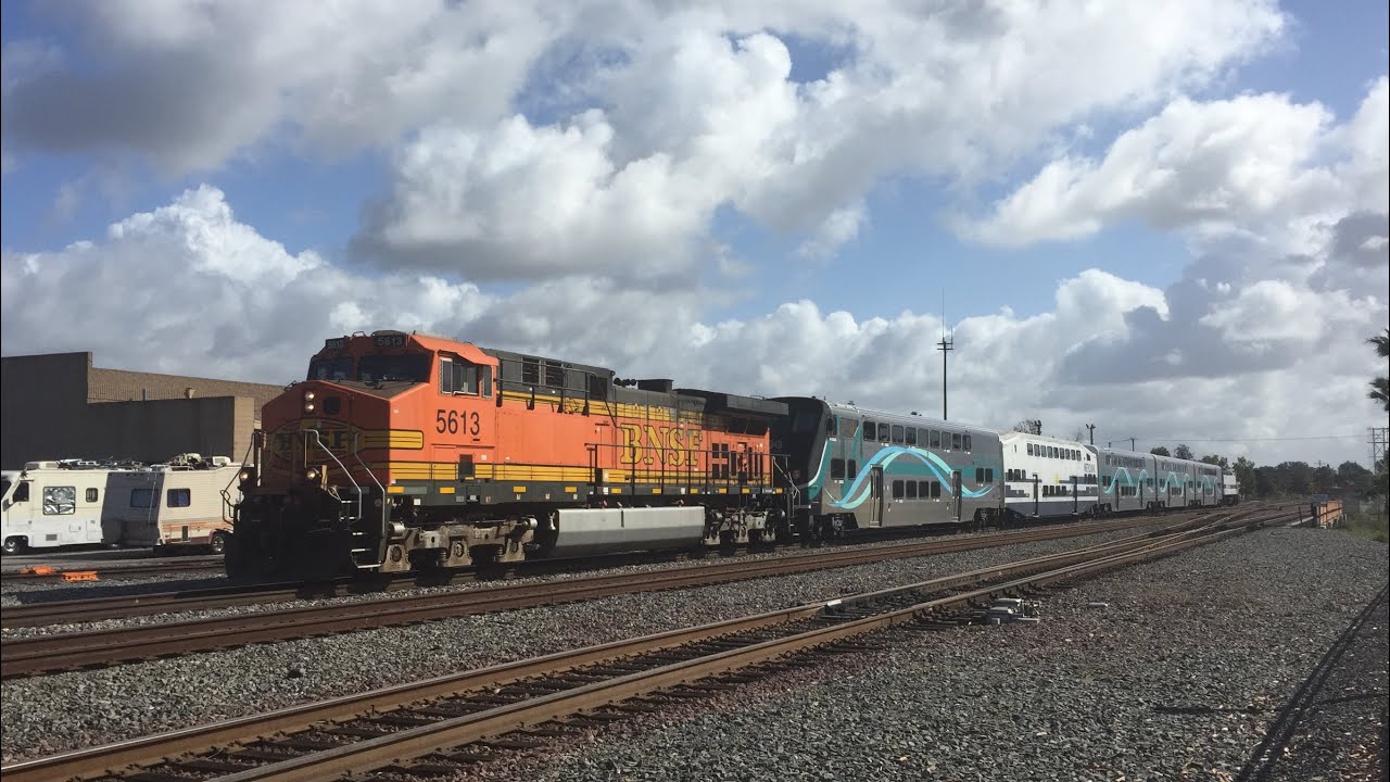 Metrolink HD 60fps: Riding Behind BNSF GE AC4400CW 5613 on Trains 753 & 662 (Fullerton - LA) 3/6 ...