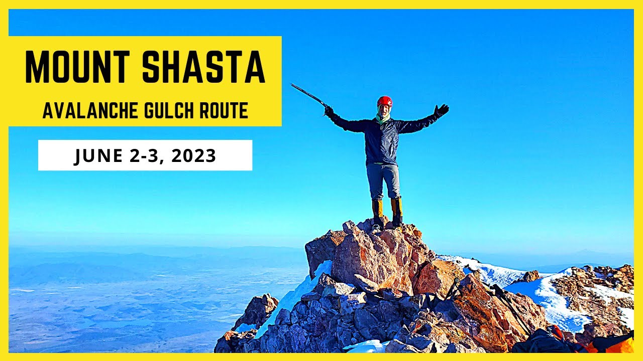 Climb of Mount Shasta via the Avalanche Gulch Route - YouTube