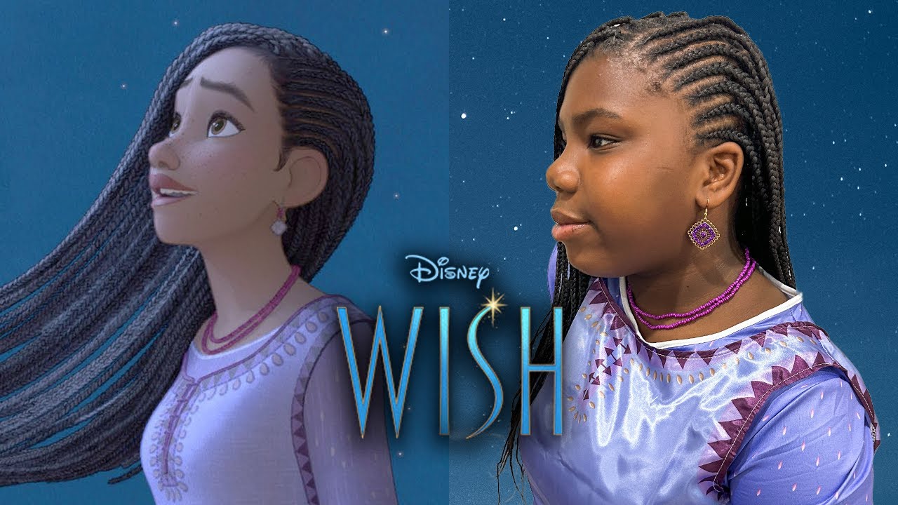 disney WISH movie | asha’s braid hairstyle tutorial - YouTube