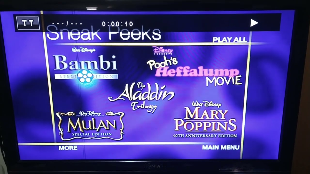 Sneak Peeks Menu from Aladdin 2-Disc Special Edition (1992/2004) DVD ...