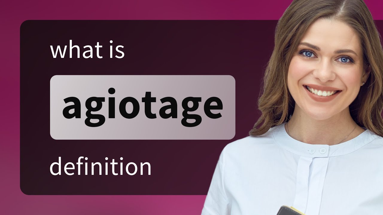 Agiotage • what is AGIOTAGE definition - YouTube