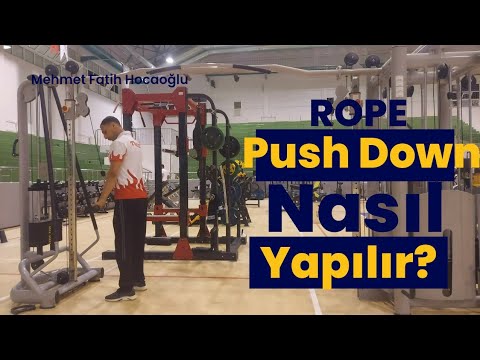 Rope Push Down Nasıl Yapılır? #tricepsexercises - YouTube