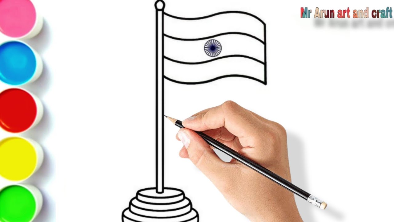 Easy Indian Flag Drawing Tutorial | Step-by-Step for Beginners - YouTube