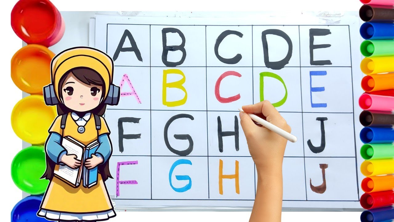 Learn ABCD Alphabets And Number Counting | Counting 123, Shapes For ...