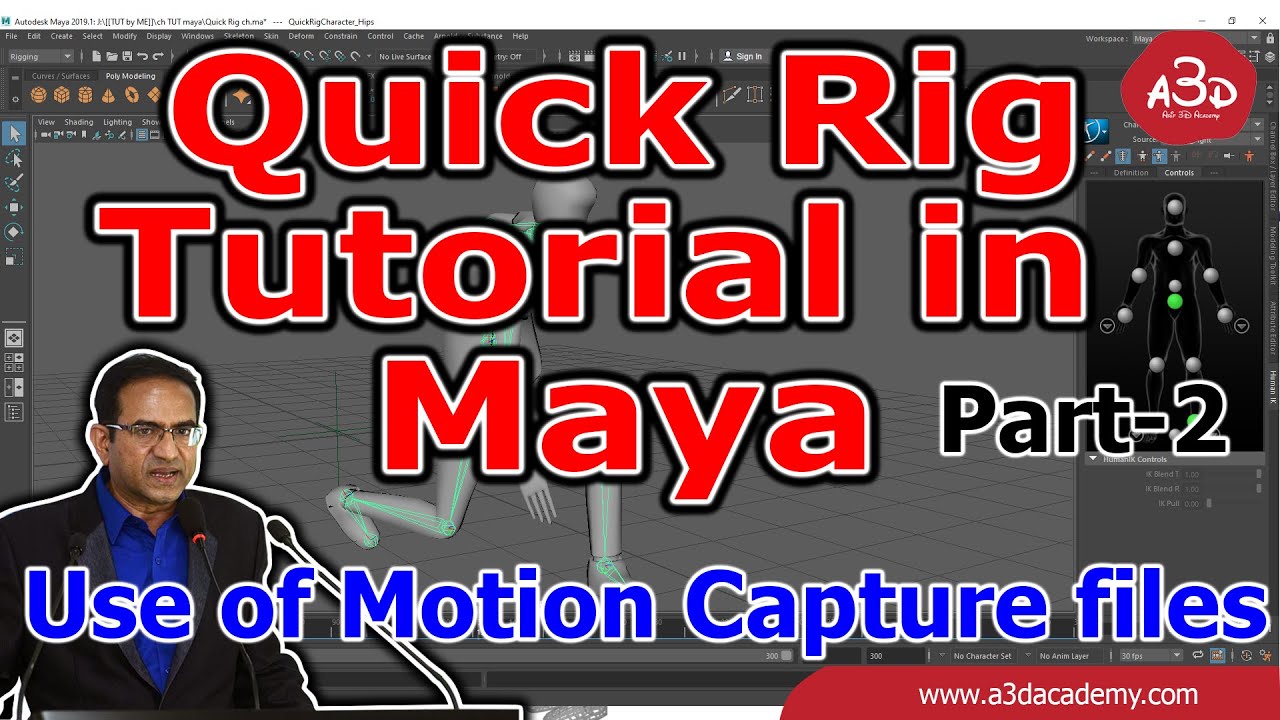 Quick Rig Tutorial Part02 Use of Motion Capture Files - YouTube