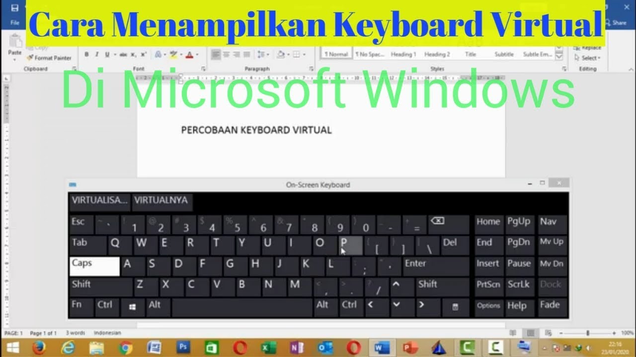 Cara Menampilkan Keyboard Virtual di Laptop atau Komputer pada Windows ...