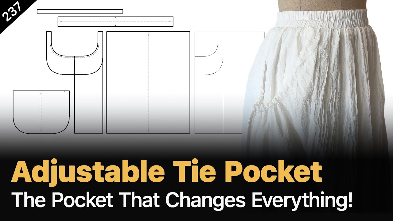 Make This Unique Pocket for Simple Gathered Skirt | Pattern Making Made ...