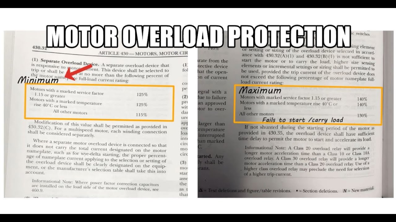 How To Calculate Overload Protection For Motors Youtube