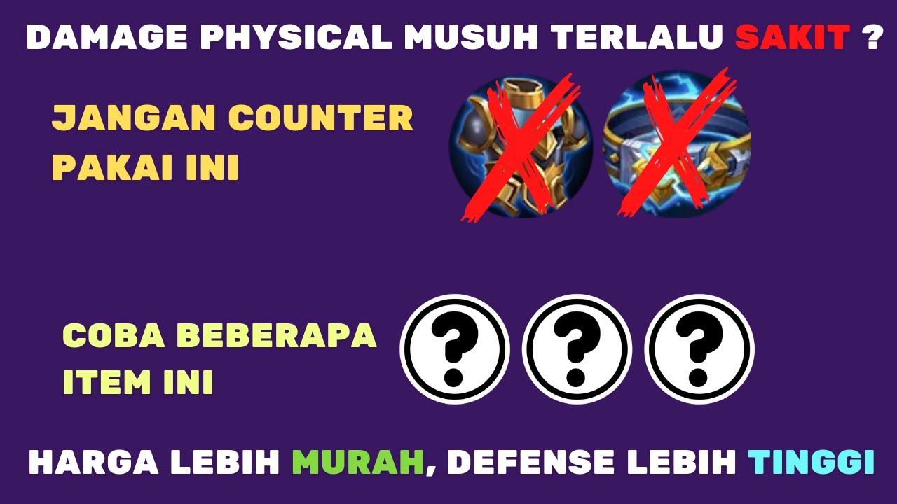 ITEM COUNTER DAMAGE PHYSICAL MUSUH YANG SAKIT, ITEM DEFENSE PHYSICAL ...